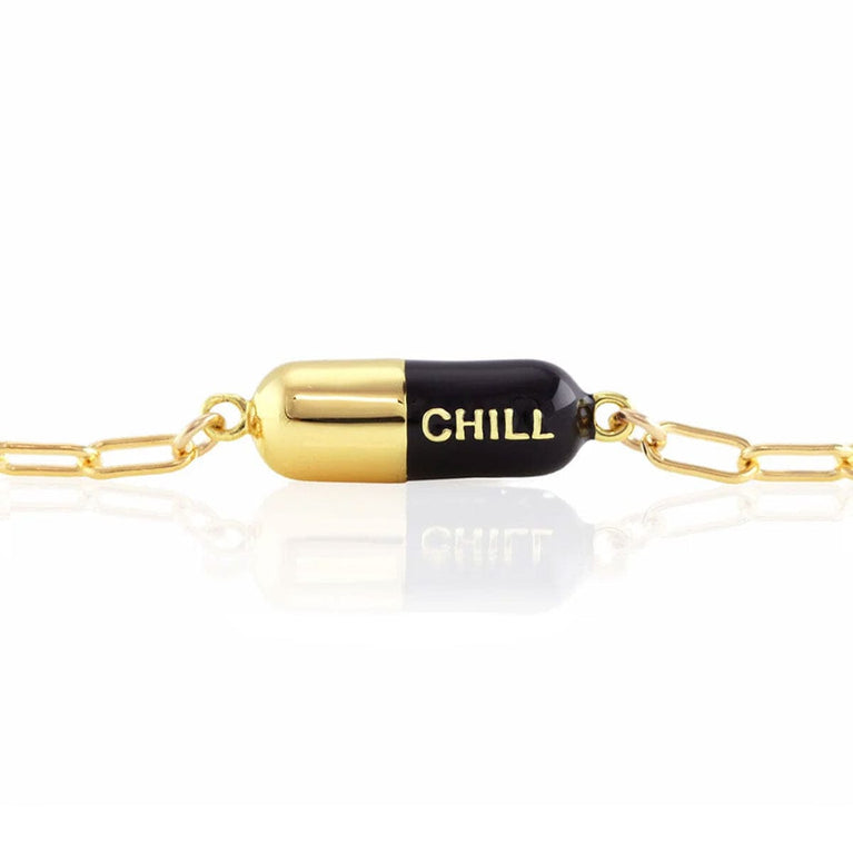 Chill Pill Charm Bracelet in Gold or Silver | Kris Nations – kris nations