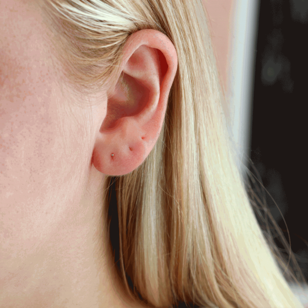 Bar Flat Back Single Stud Earring in 14k Gold – kris nations