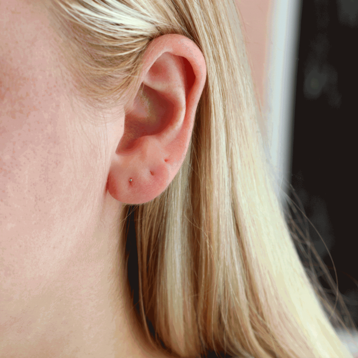 Bar Flat Back Single Stud Earring in 14k Gold – kris nations