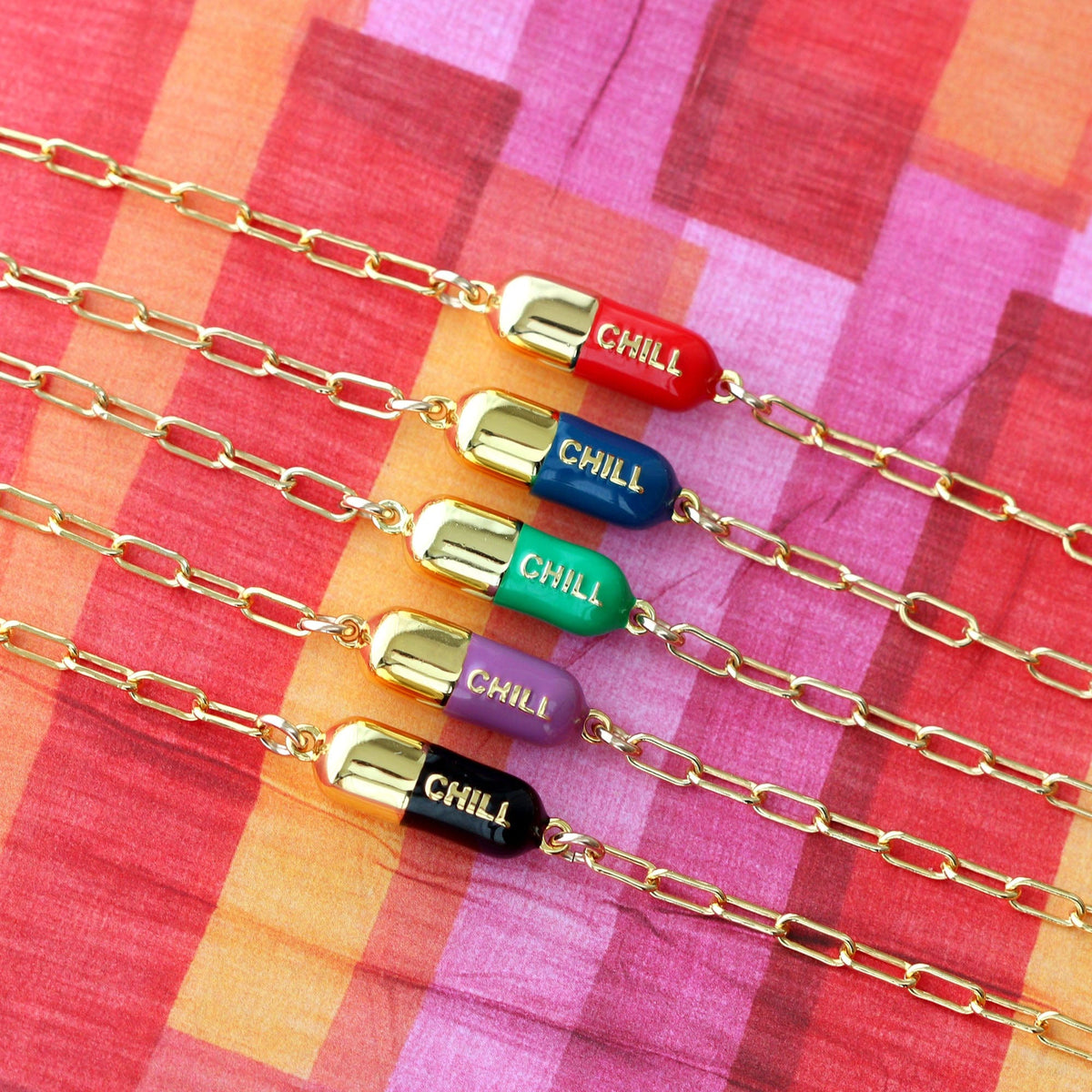 Chill Pill Charm Bracelet in Gold or Silver | Kris Nations – kris nations