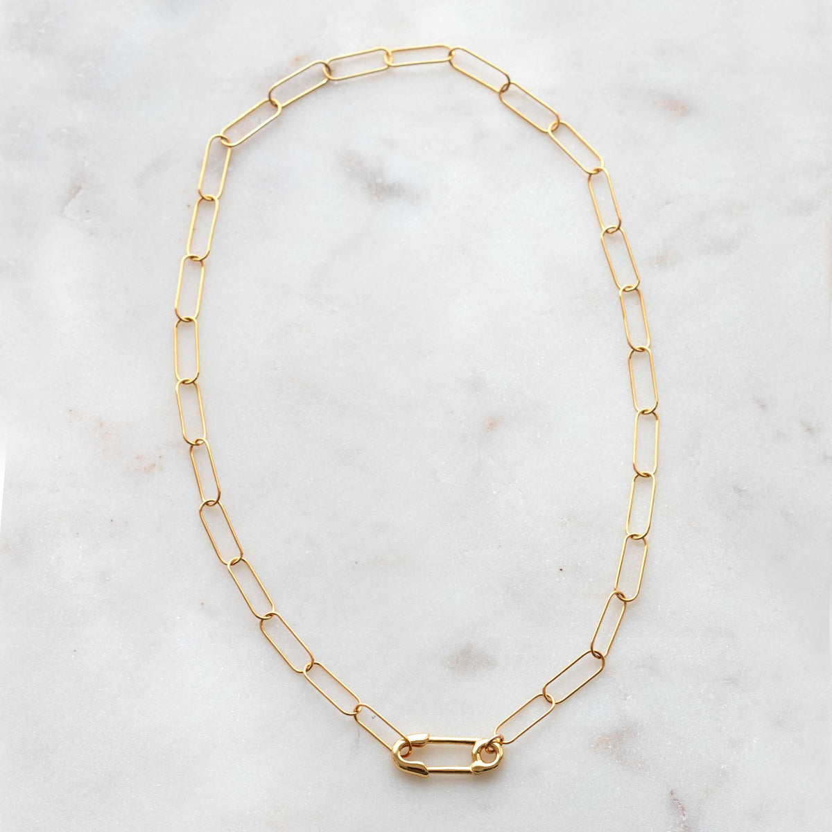 Safety Pin Chain Necklace – kris nations